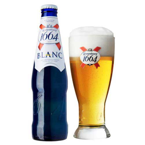 Bia 1664 Kronenbourg Blanc 5% Pháp – 24 chai 330ml - Giá chỉ 685.000₫