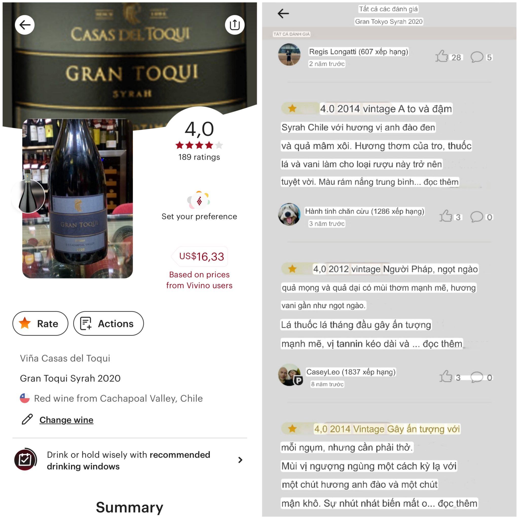 Rượu Vang Chile Gran Toqui Syrah 2020